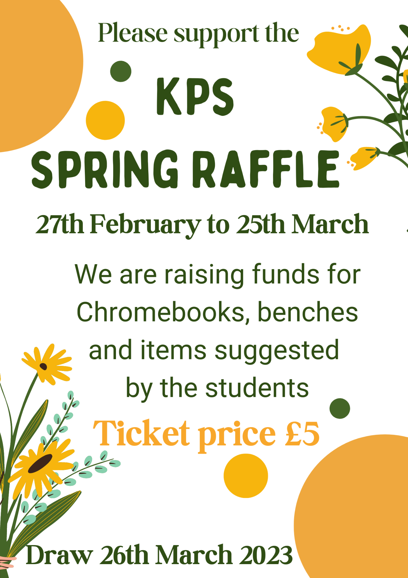 Kendrick School - KPS Spring Raffle